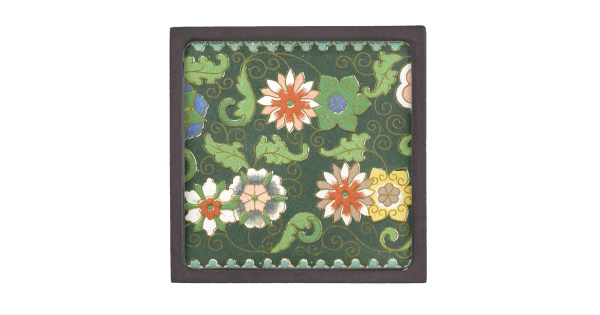 Cloisonne China Patter Asian Oriental Keepsake Box | Zazzle