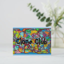 Clone Club from Orphan Black TV show abstract art Postcard | Zazzle