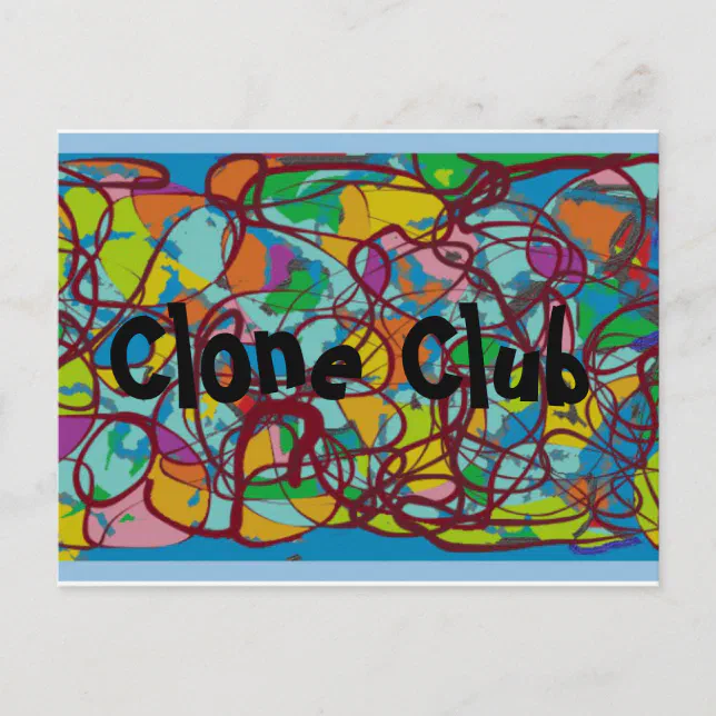 Clone Club from Orphan Black TV show abstract art Postcard | Zazzle