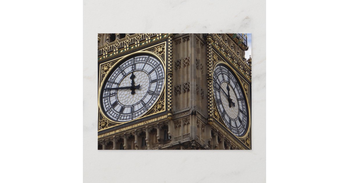 Close up Big Ben Clock Tower Postcard | Zazzle