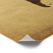 Close up of antique world map 3 poster | Zazzle