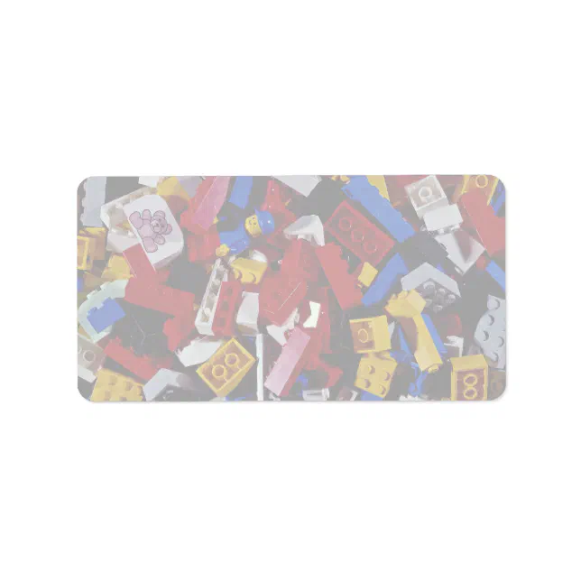 Close-up of children's building blocks label | Zazzle