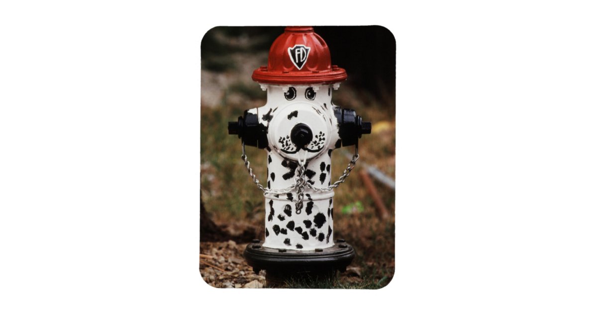 Close-Up of Fire Hydrant Magnet | Zazzle
