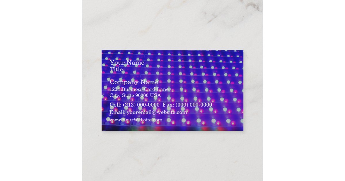 Close Up of LED Lights Business Card | Zazzle