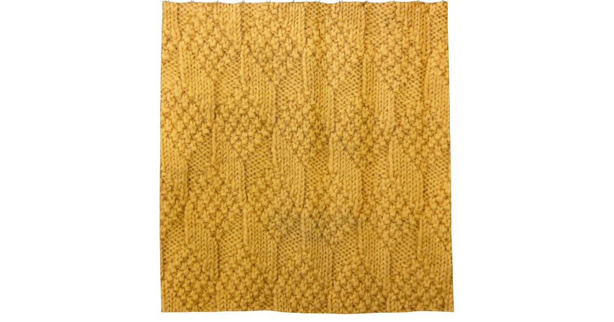 Close-up of pattern of knitting. shower curtain | Zazzle