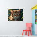 Close Up Tabby Kitty Cat 5:4 Feline Kitten Poster | Zazzle