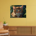 Close Up Tabby Kitty Cat 5:4 Feline Kitten Poster | Zazzle