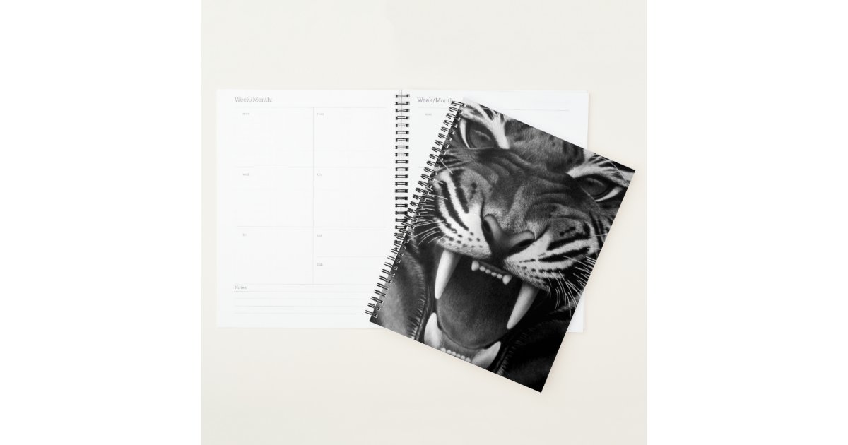 Close Up Tiger Face Planner | Zazzle