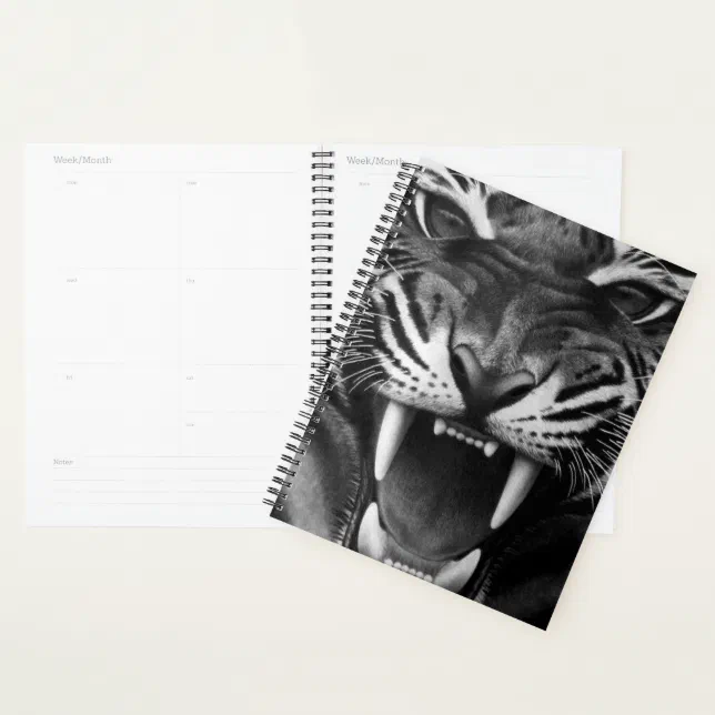 Close Up Tiger Face Planner | Zazzle