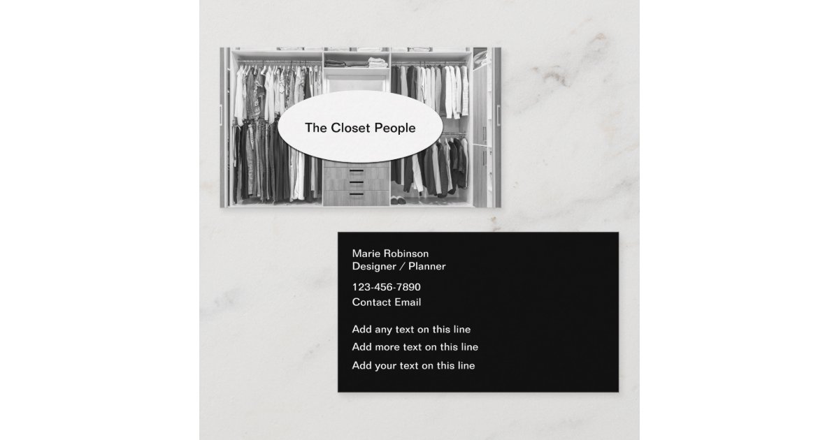 Closet Organizing And Design Business Cards | Zazzle