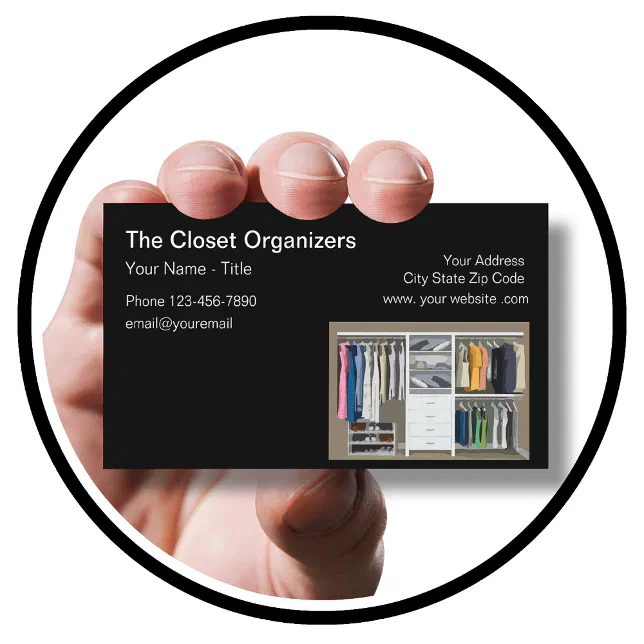 Closet Organizing And Remodelilng Business Card | Zazzle