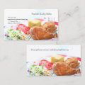 Closeup fried chicken dinner with copy space business card | Zazzle