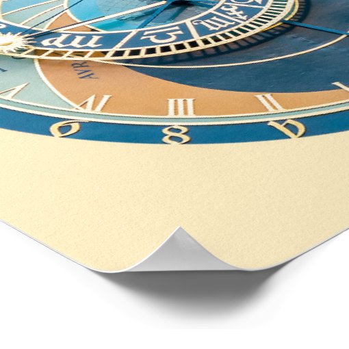 Closeup on Prague Astronomical Clock, Czech R. Poster | Zazzle