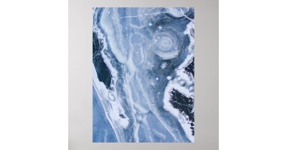 Closeup photography of gray geode poster | Zazzle