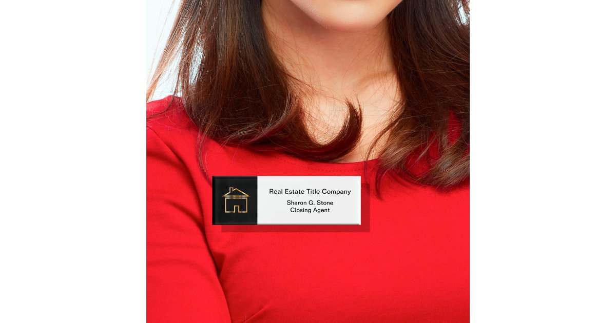 Closing Agent Real Estate Name Tag | Zazzle