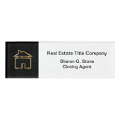 Closing Agent Real Estate Name Tag | Zazzle