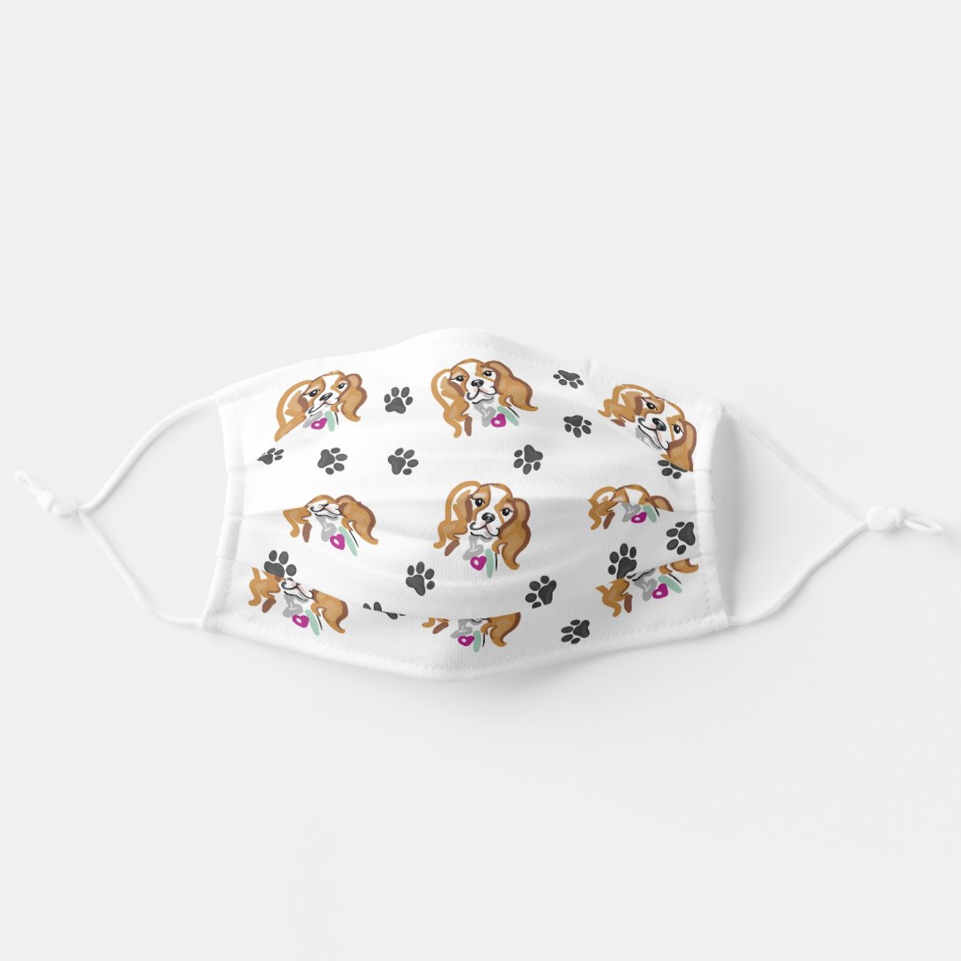 Cloth face mask cover with cute dog | Zazzle