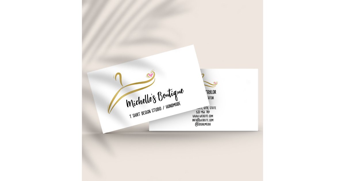 Clothing Fashion Retail T Shirt Apparel Store Shop Business Card | Zazzle