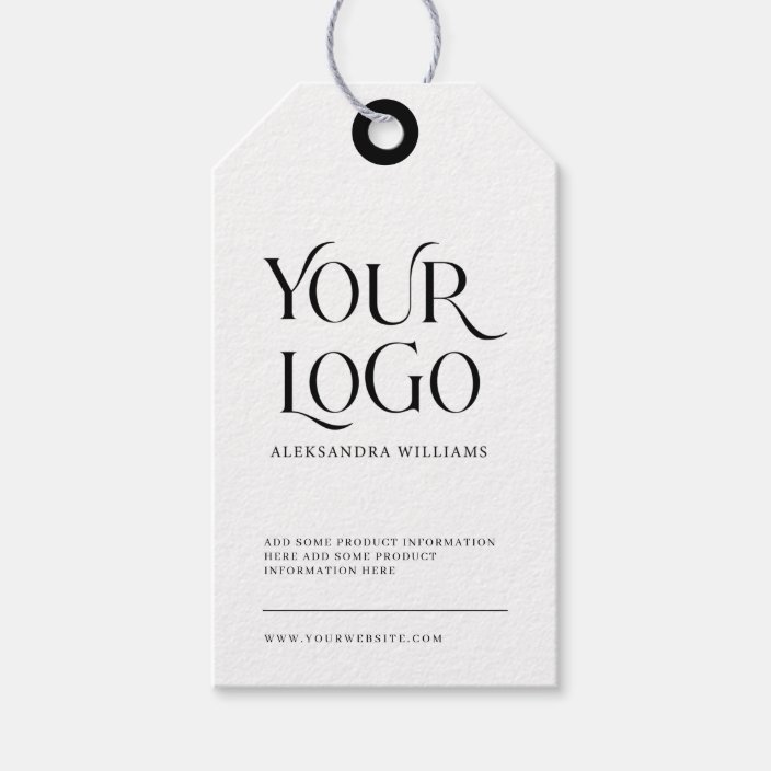 Clothing Logo Hang Price Tag | Zazzle