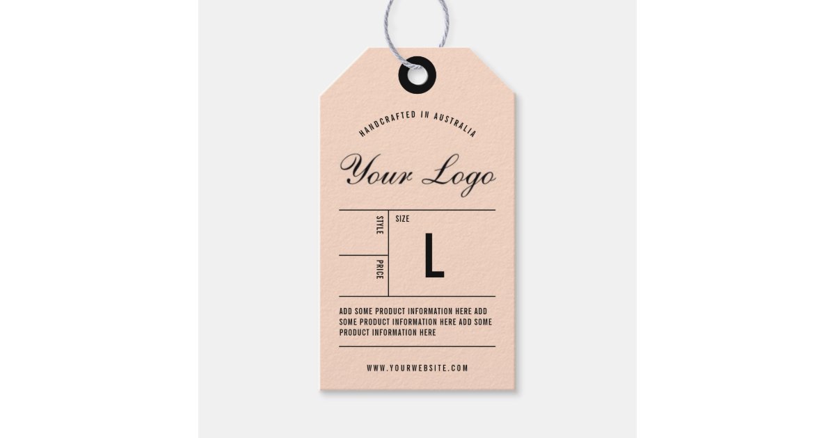 Clothing Logo Hang Price Tag | Zazzle