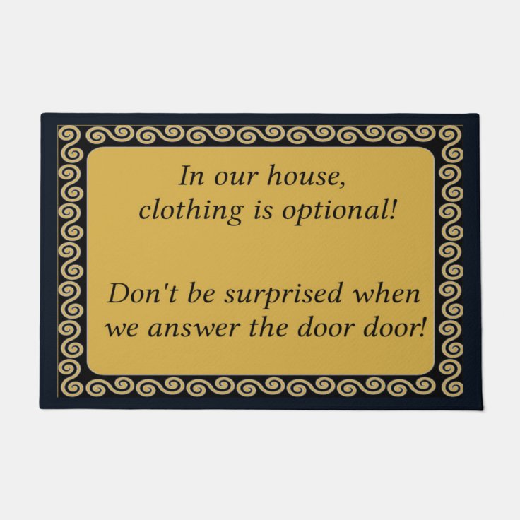 Clothing Optional Household Doormat | Zazzle Clothing Optional Household Doormat | Zazzle