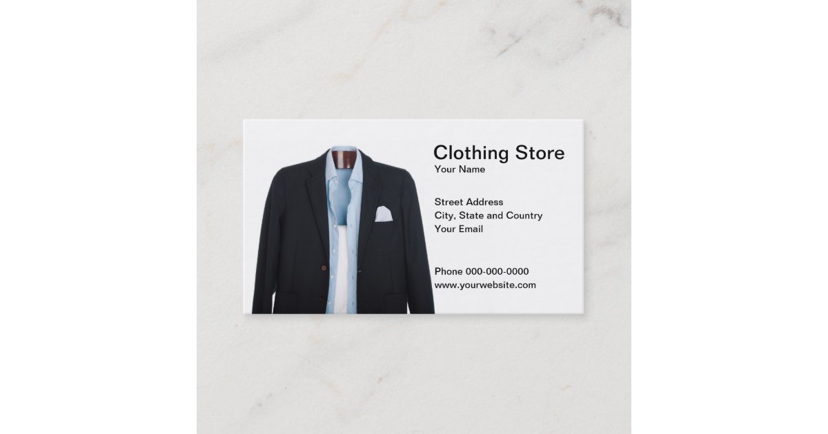 Clothing Store Business Card | Zazzle