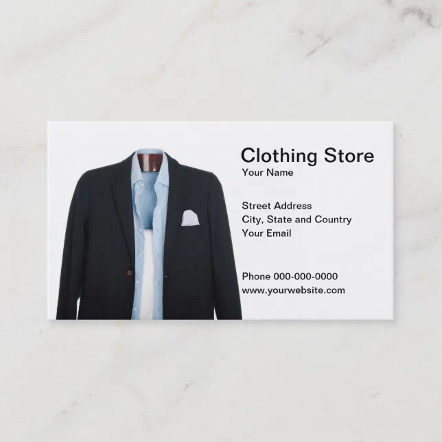 Clothing Store Business Card | Zazzle