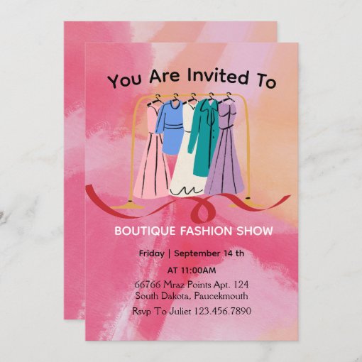 Clothing Store invitation | Zazzle