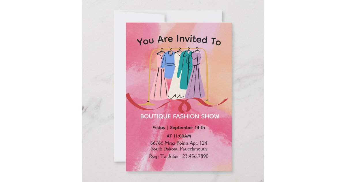 Clothing Store invitation | Zazzle