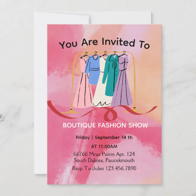 Clothing Store invitation | Zazzle