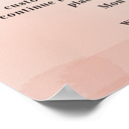 Clothing Store Reopening Abstract Blush Poster | Zazzle