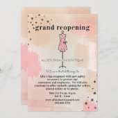 Clothing Store Reopening Abstract Pink Invitation | Zazzle