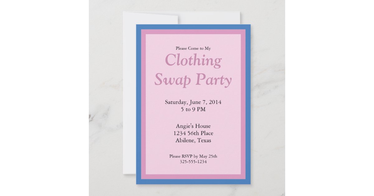 Clothing Swap Party Invitation | Zazzle