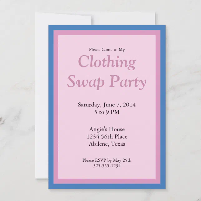 Clothing Swap Party Invitation | Zazzle