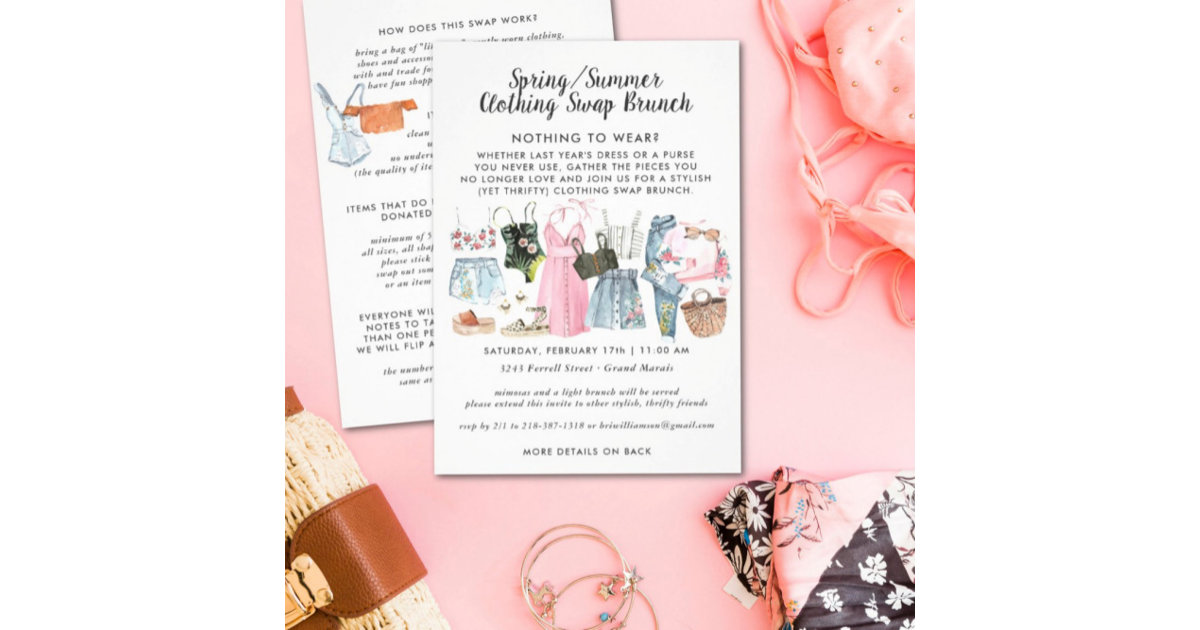 Clothing Swap Party Invitation | Zazzle