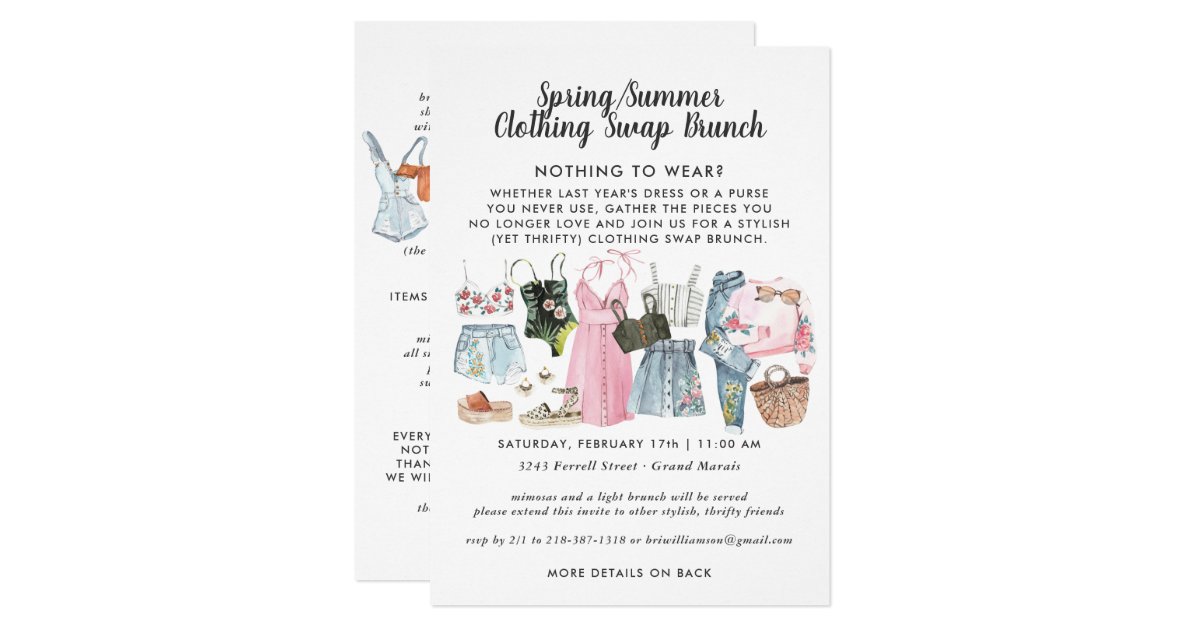 Clothing Swap Party Invitation | Zazzle.com