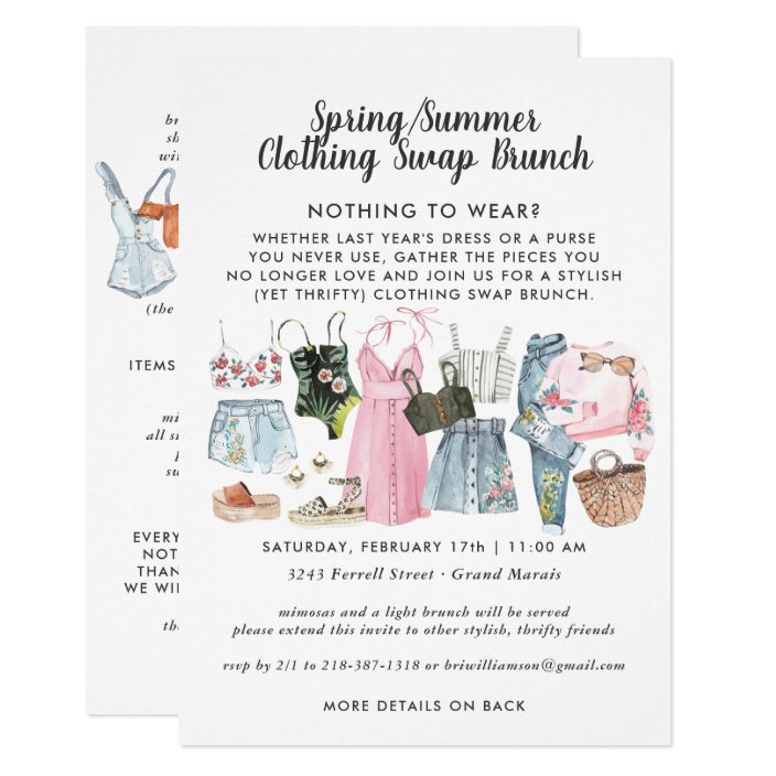 Clothing Swap Party Invitation | Zazzle.com