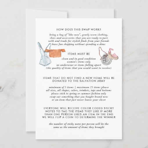 Clothing Swap Party Invitation | Zazzle