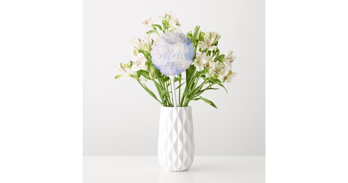 Cloud 9 Gouache Paint Brush Stroke Baby Shower Balloon | Zazzle