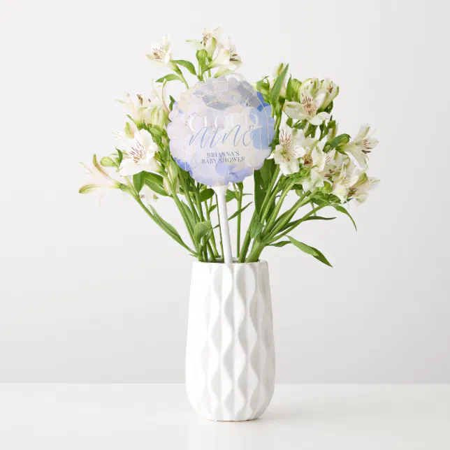 Cloud 9 Gouache Paint Brush Stroke Baby Shower Balloon | Zazzle