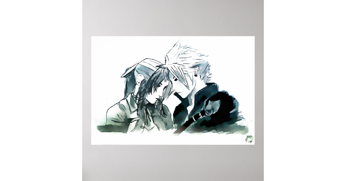 Cloud and Aerith Poster | Zazzle
