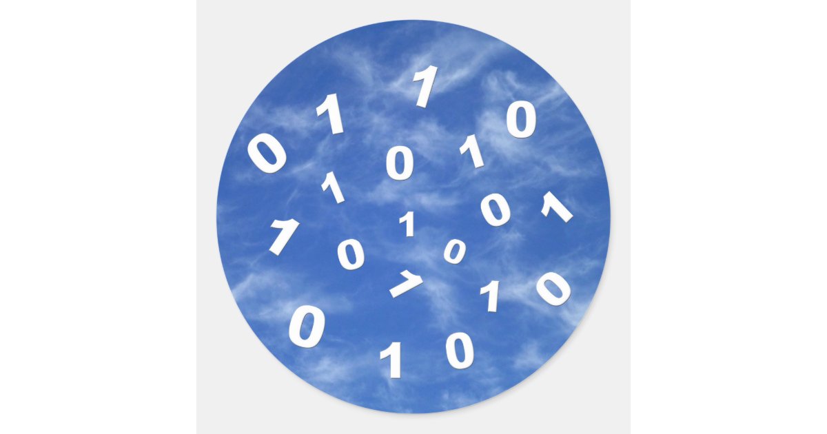 Cloud Computing Data Classic Round Sticker | Zazzle
