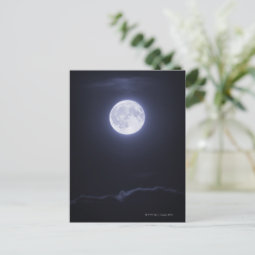 Cloud Covering Full Moon Postcard | Zazzle