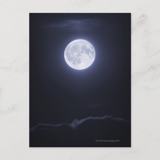 Cloud Covering Full Moon Postcard | Zazzle.com