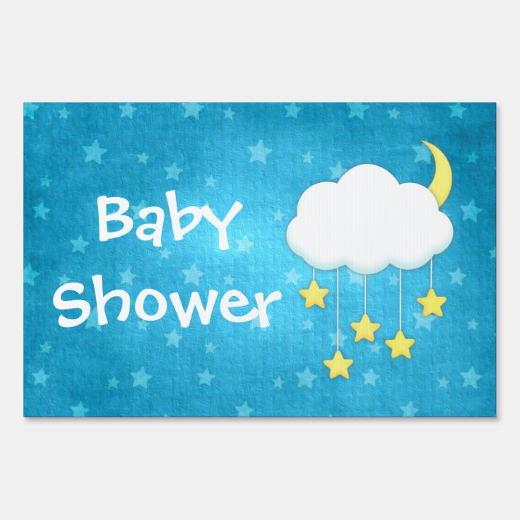 Cloud Mobile Baby Shower Yard Sign | Zazzle