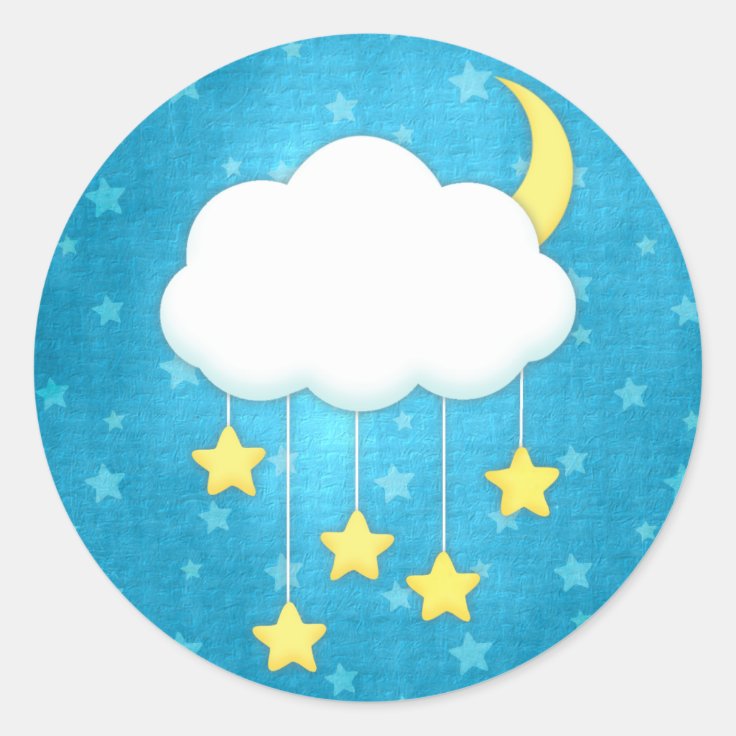 Cloud Mobile Classic Round Sticker | Zazzle