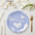 Cloud Nine Heart Clouds Blue Sky Bridal Shower Paper Plates | Zazzle