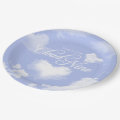 Cloud Nine Heart Clouds Blue Sky Bridal Shower Paper Plates | Zazzle