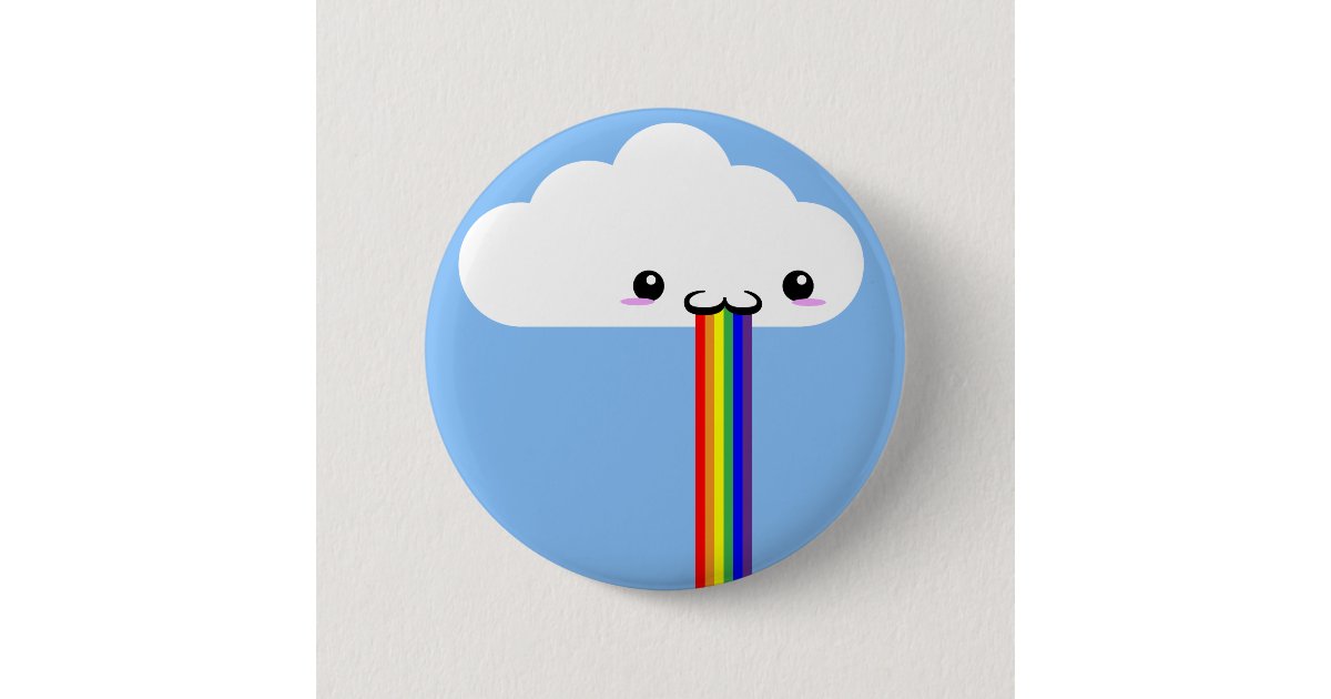 Cloud Puking Rainbow Pin | Zazzle