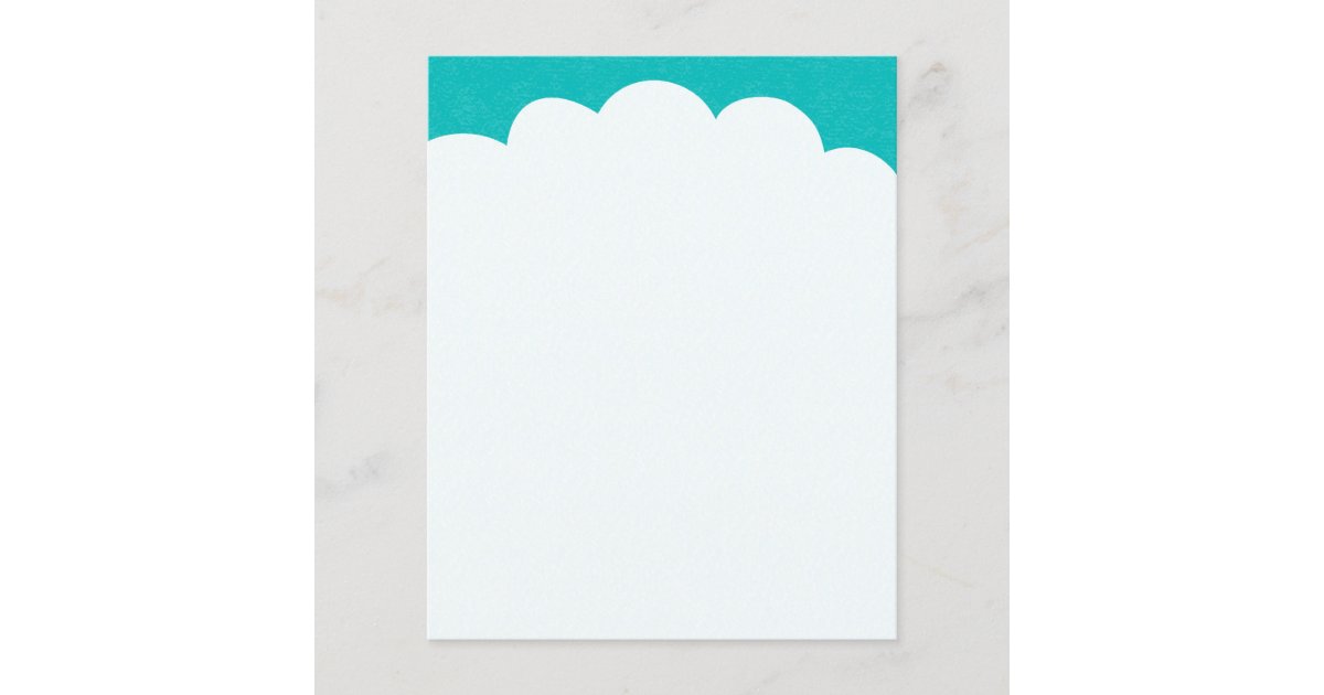 Cloud Tops - Turquoise Flyer | Zazzle